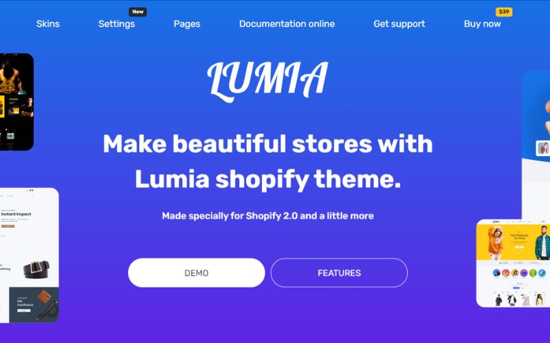 Lumia Shopify Theme for a Stunning Shopify Store Design